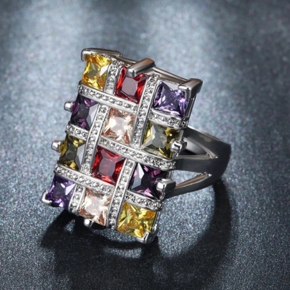Jewelry | Colorful Gemstone Ring | Poshmark